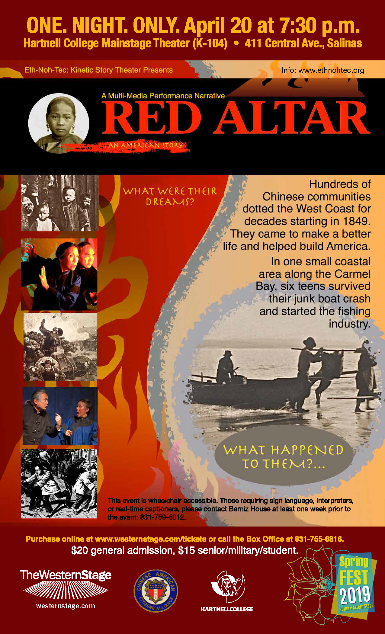 Western Stage hosts ‘Red Altar’ – Voices of Monterey Bay